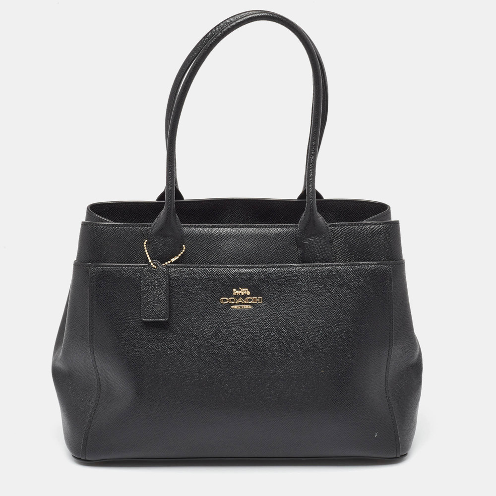Coach Black Leather Casey Tote - Gem